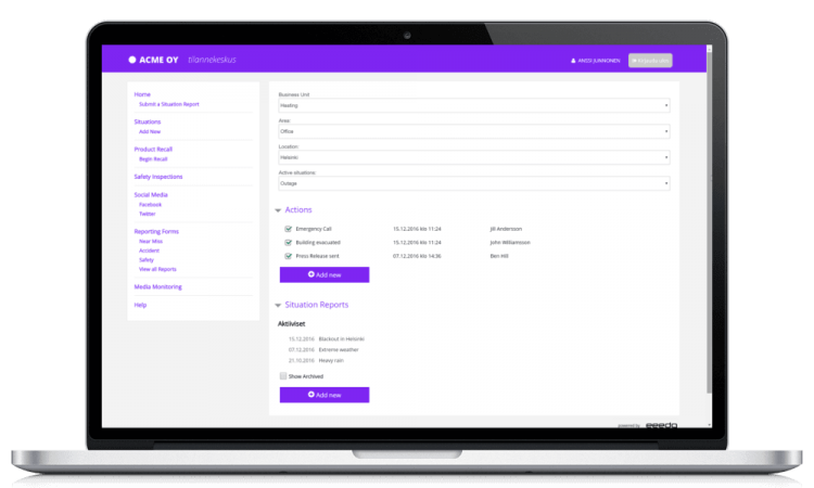 eeedo Crisis Management & Crisis Communication Tools - eeedo